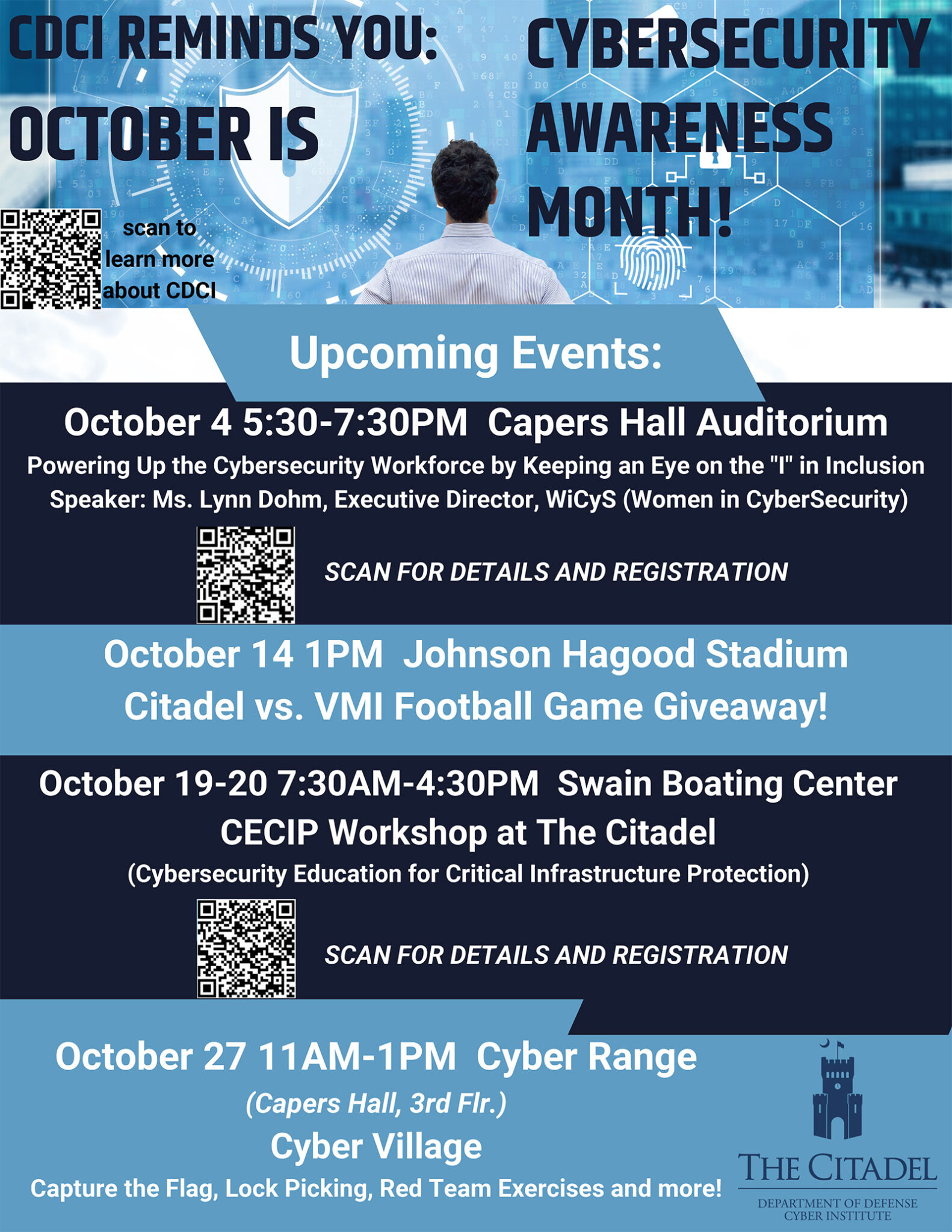 The Citadel Department of Defense (DOD) Cyber Institute (CDCI)